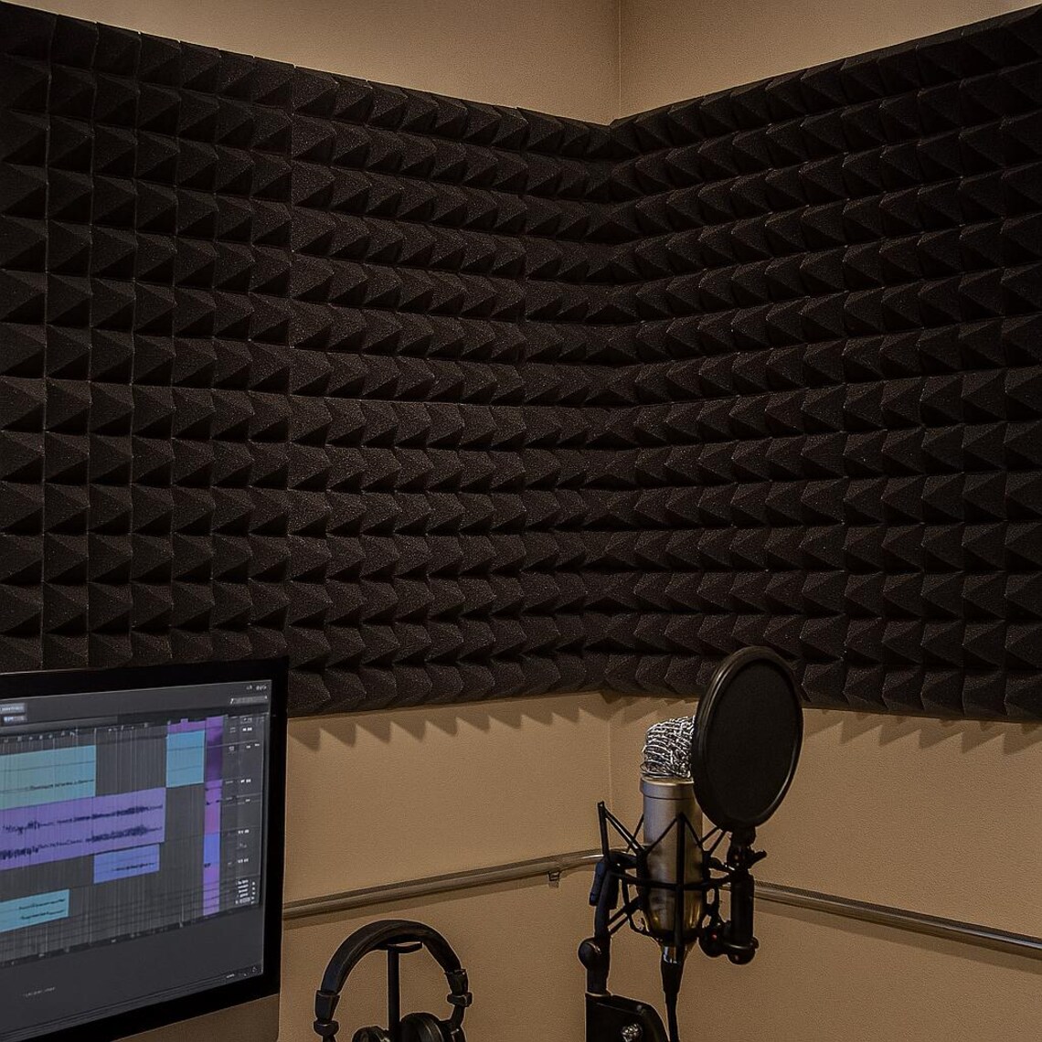 Studio Absorbing Isolation Tile Foam - Wedge Tiles 4 PACK - Acoustic ...