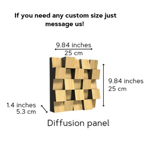 Wood Acoustic Panel With Foam, Sound Absorber and Diffuser, Sound Panel ...