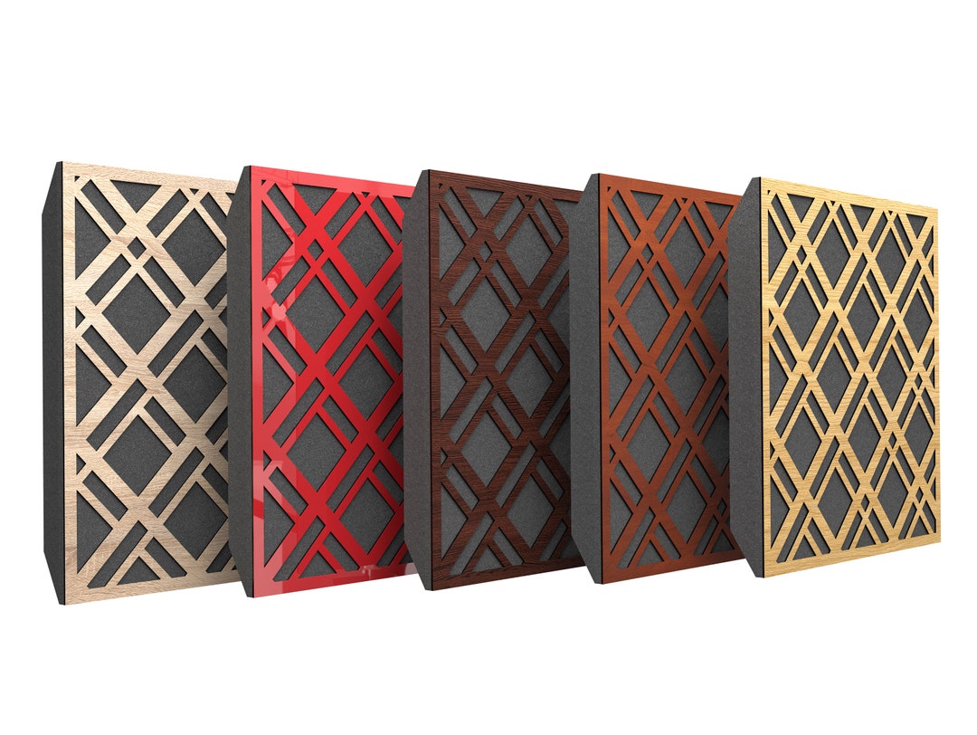 Acoustic Decorative Panel for Sound Absorption Rhombus Setka Acoustic ...