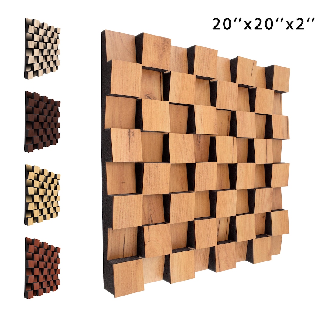 Acoustic Diffuser Panels - Wood Wall Sound Panel - Etsy