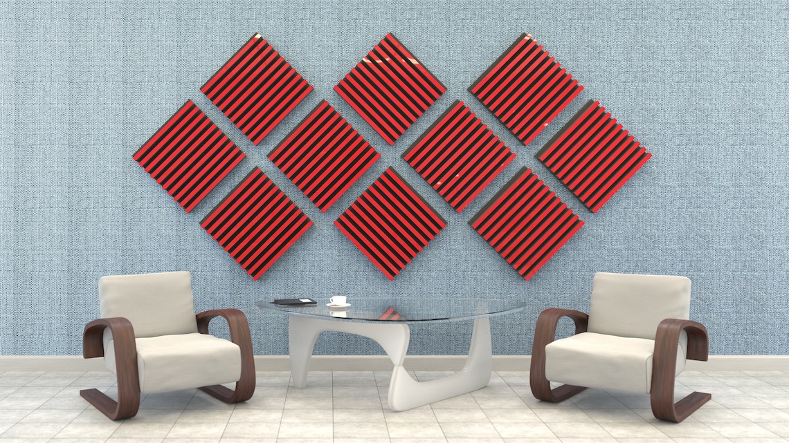 Acoustic Decorative Panel for Sound-absorbing Diffusion - Etsy