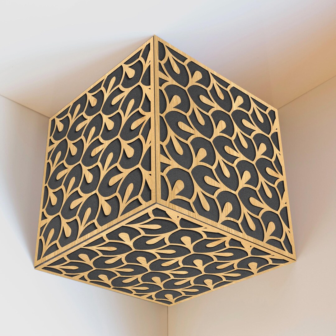 3d Wall Panel Wood, Soundproof Decor,ceiling Corner Bass Trap,cube ...