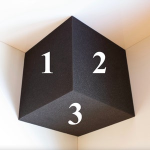 Ceiling Corner Bass Trap, Cube Acoustic Panel, Cube Bass Traps, Corner ...