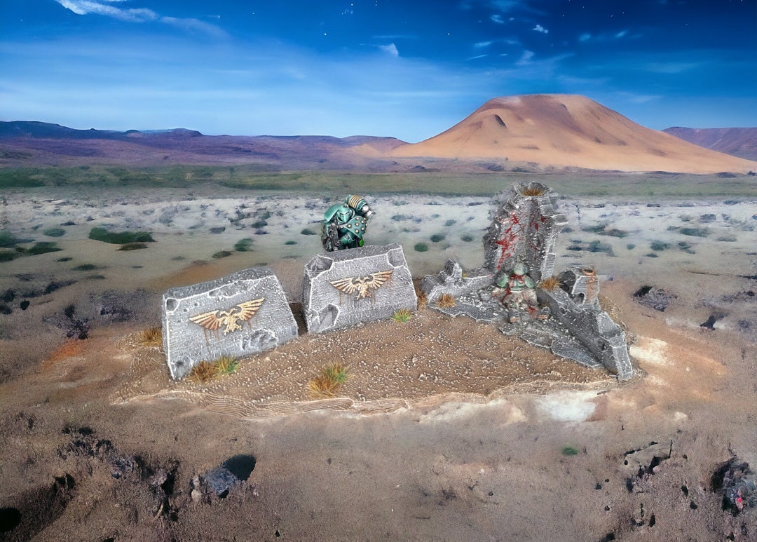 Tank Stopper With Dead Soldier Painted Scatter Terrain for RPG ...