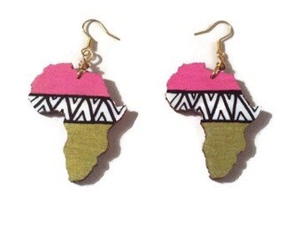 Africa earrings | Etsy