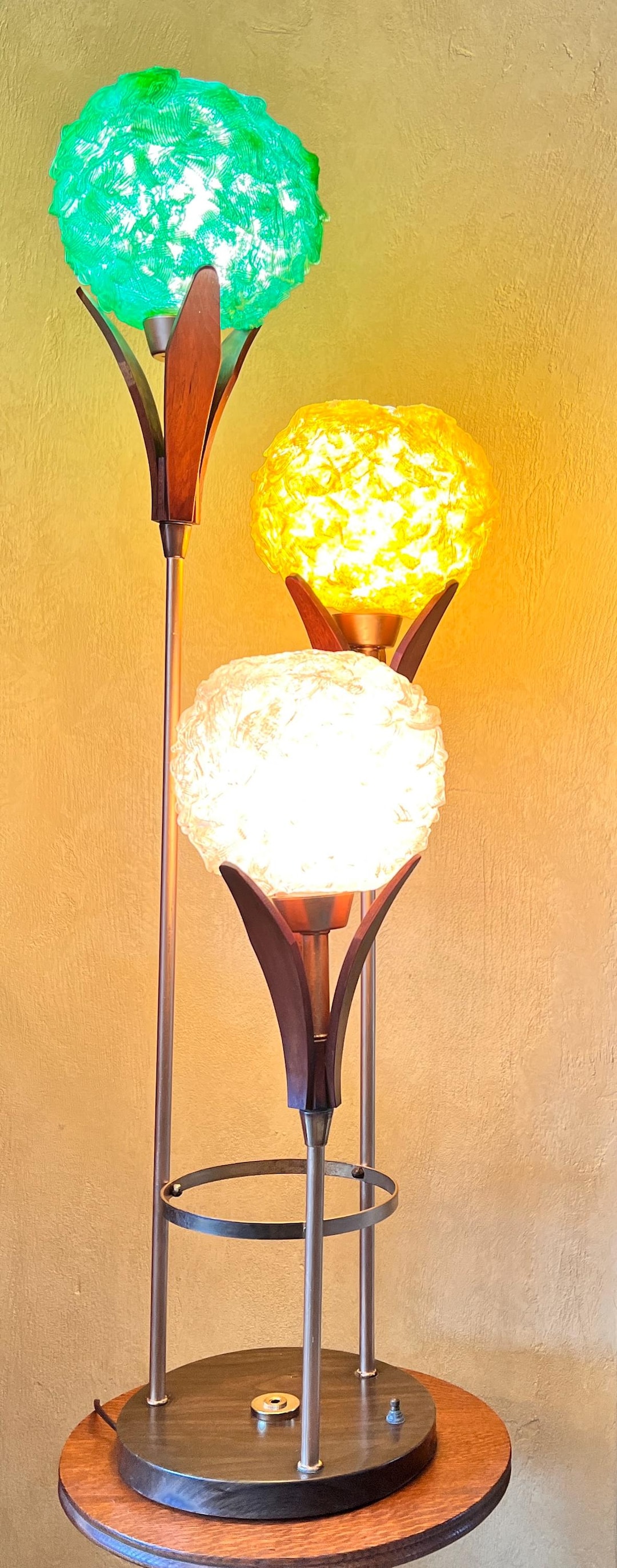 1960's MCM 3 Globe Spaghetti Table Lamp - Etsy