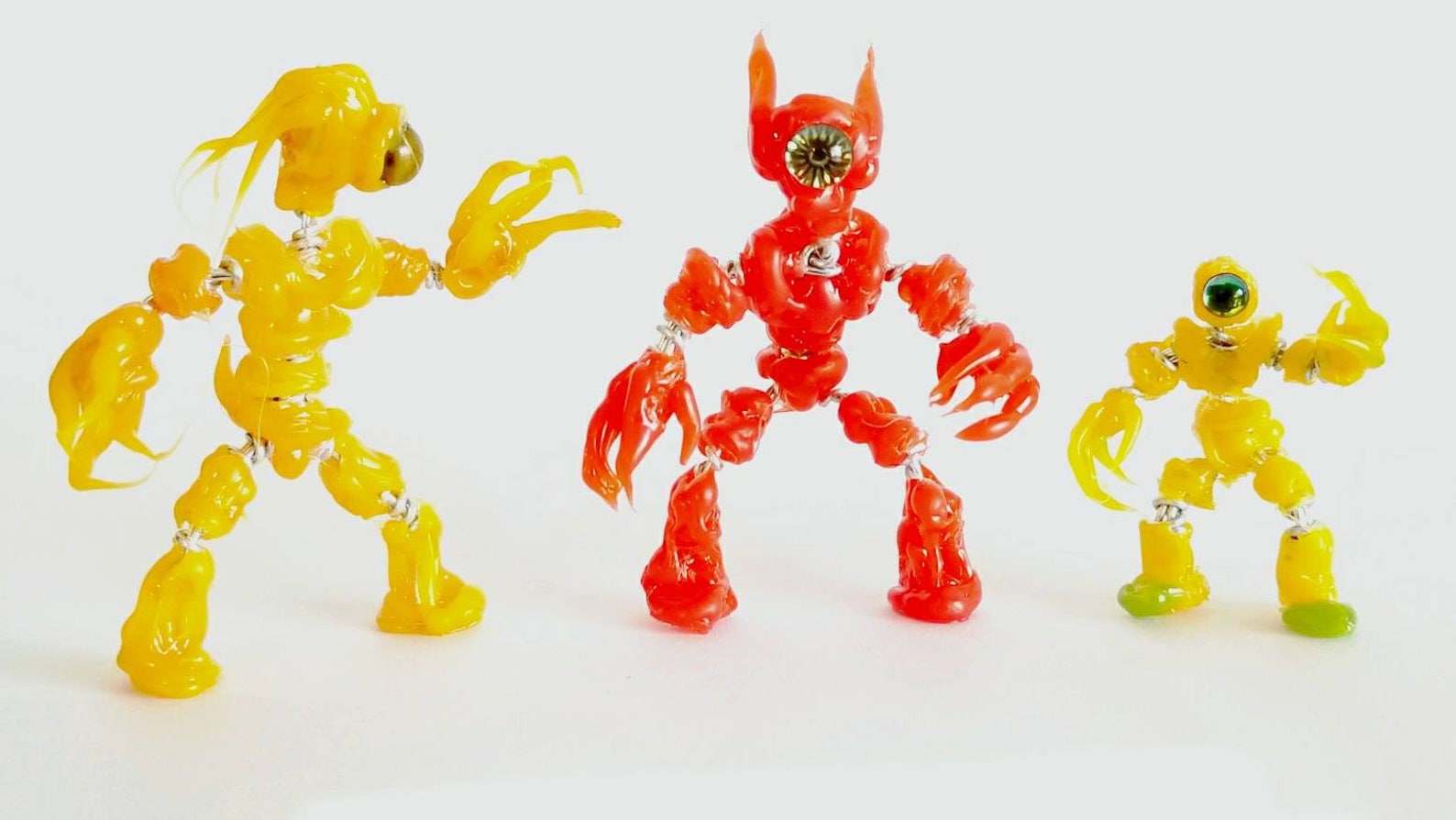 Muck Monsters / 2 Poseable Wire Puppet Figures / Handmade / Stop Motion ...