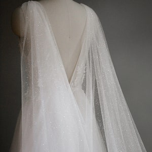 Sparkly Wedding Cape, Sparkling Bridal Cape, Glitter Cape Veil ...