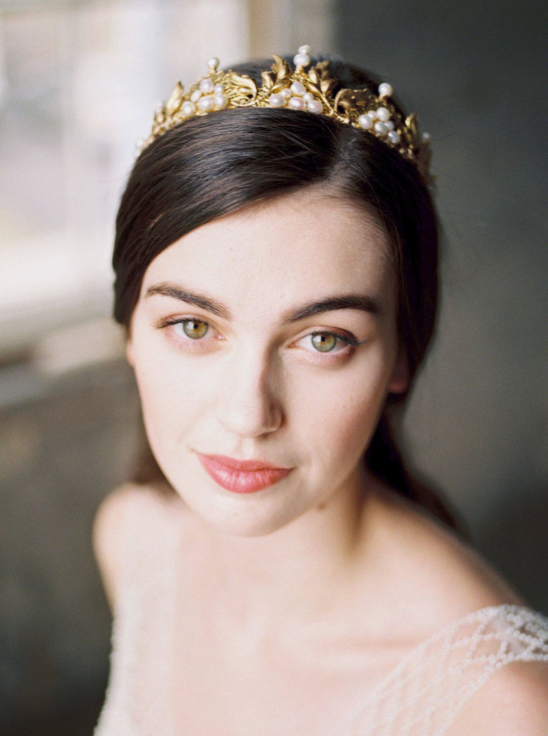 Bridal Crown, Gold Crown, Wedding Crown, Gold Wedding Tiara, Bridal ...