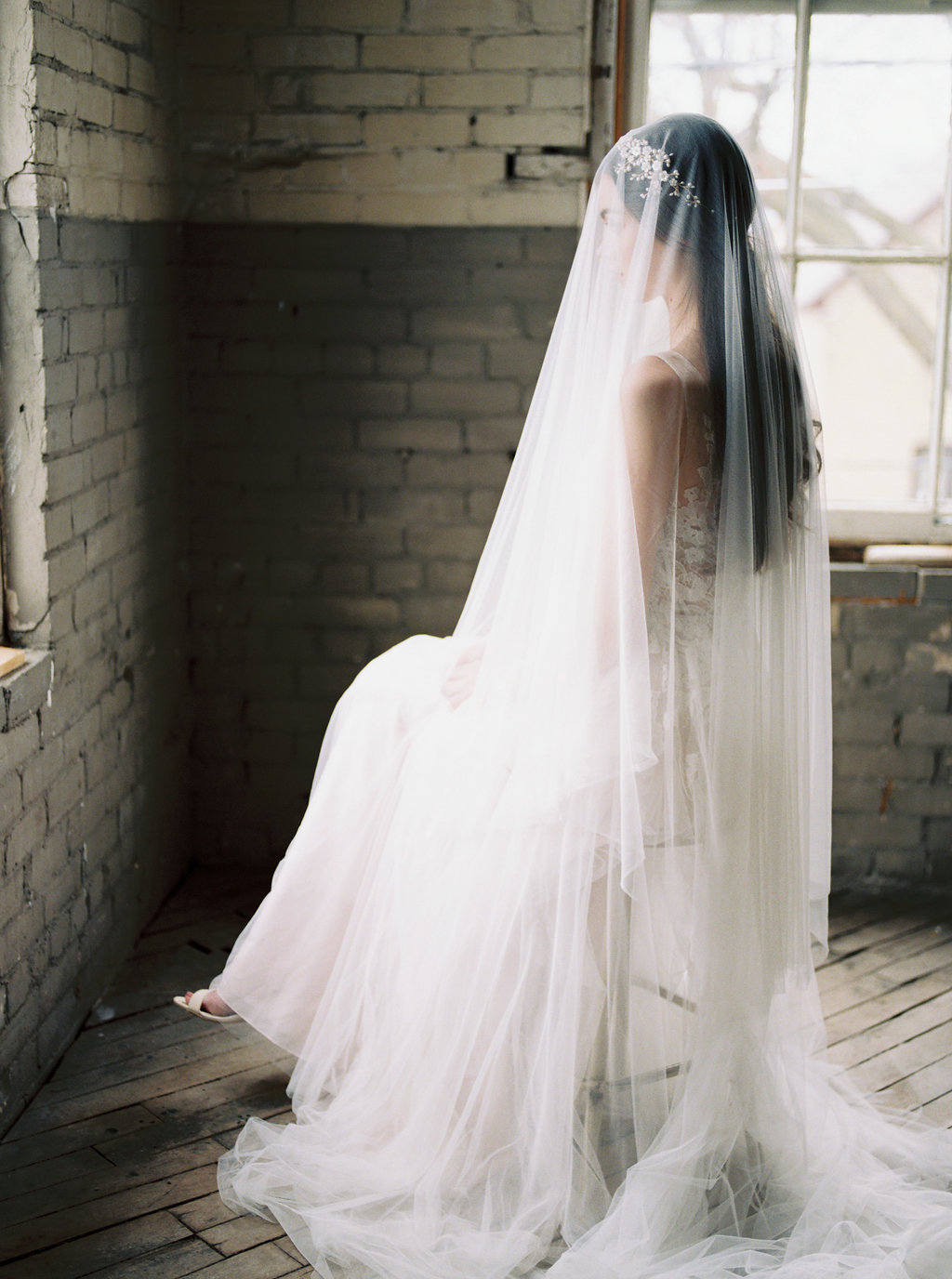 silk drop veil silk blusher veil silk wedding veil silk | Etsy