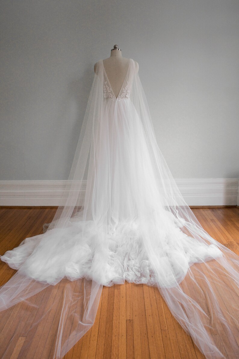 Tulle bridal wings cape wings shoulder tulle wings wedding | Etsy