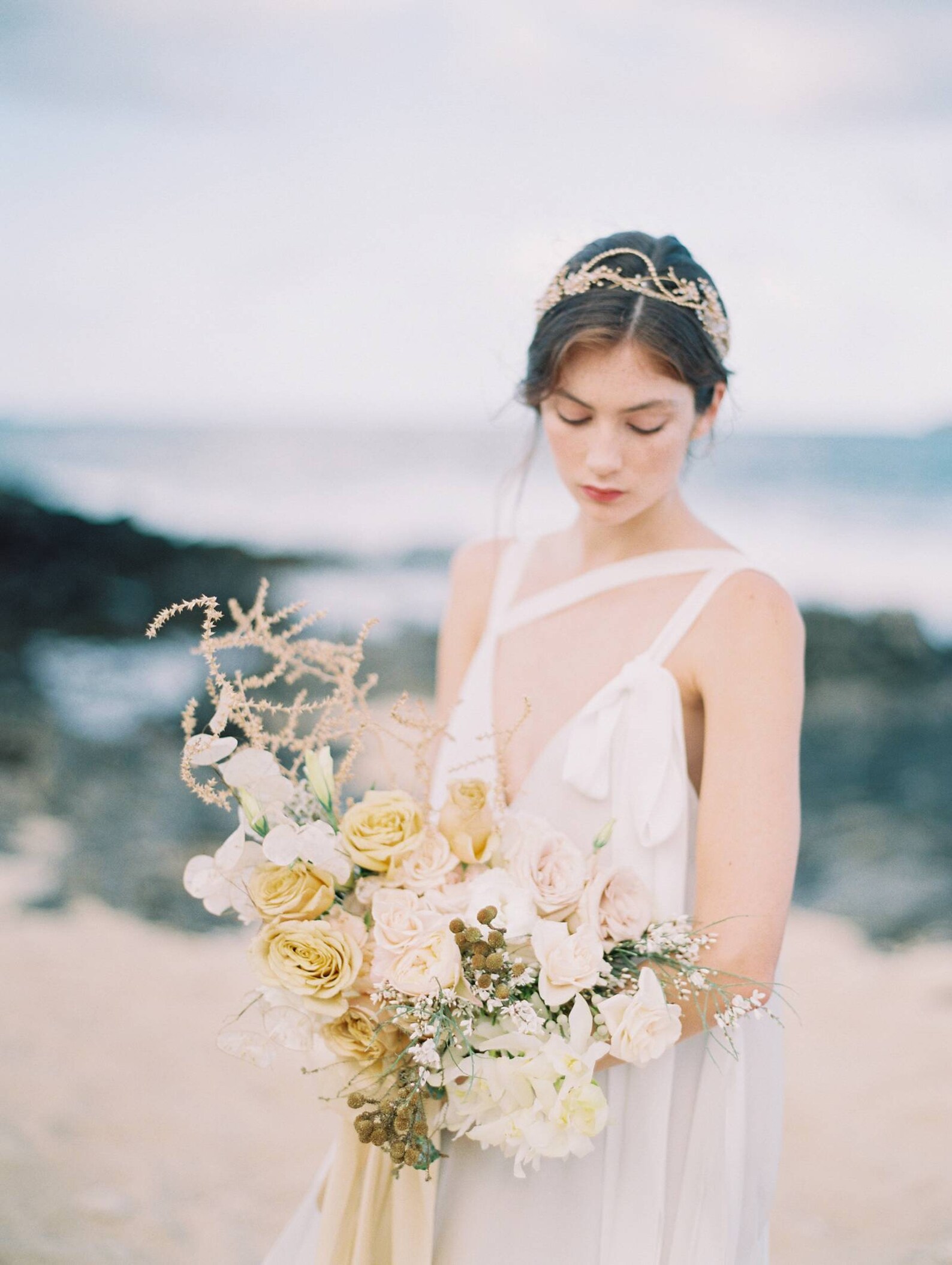Gold Bridal Crown Gold Headpiece Gold Crown Gold Wedding - Etsy