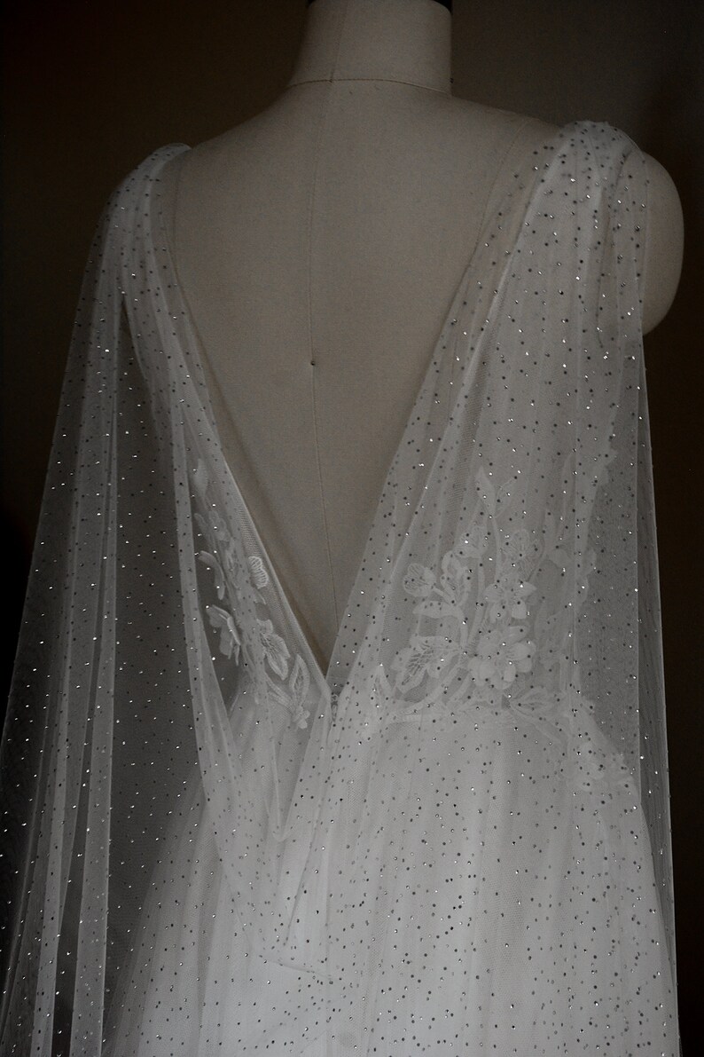 Crystal Wedding Cape Bridal Cape With Crystals Crystal | Etsy
