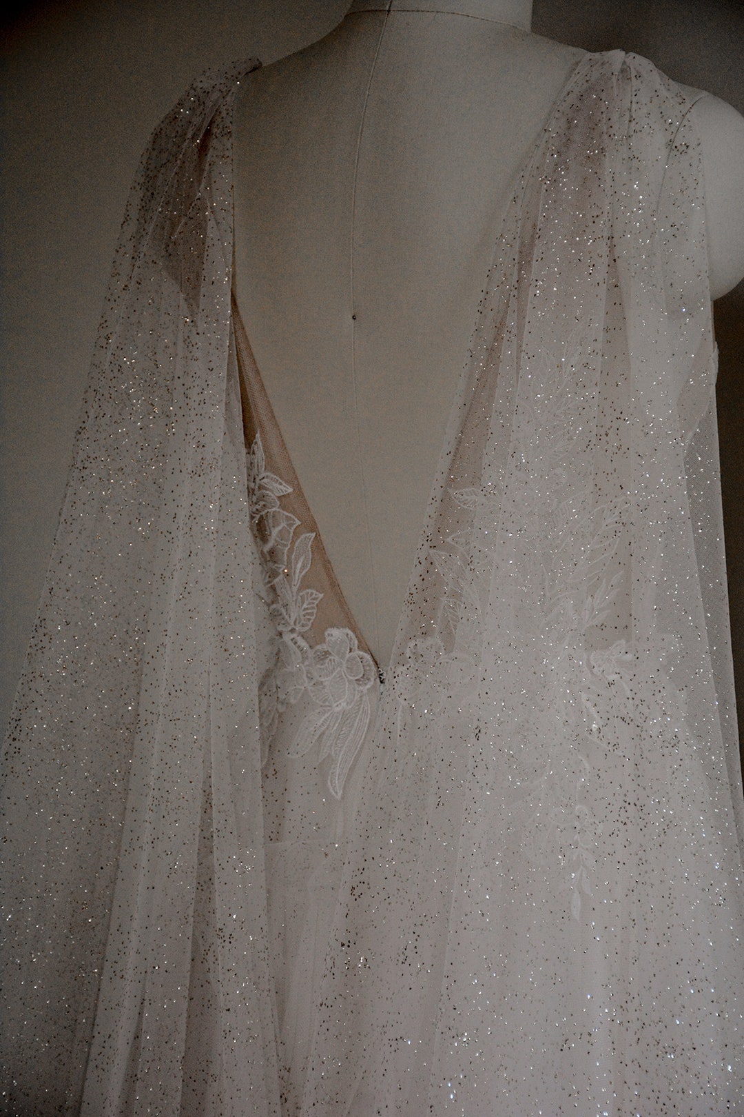 Gold Sparkle Bridal Cape, Gold Wedding Cape, Gold Shoulder Veil ...