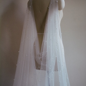 Pearl Bridal Cape, Pearl Wedding Cape, Pearl Cape Veil, Pearl ...