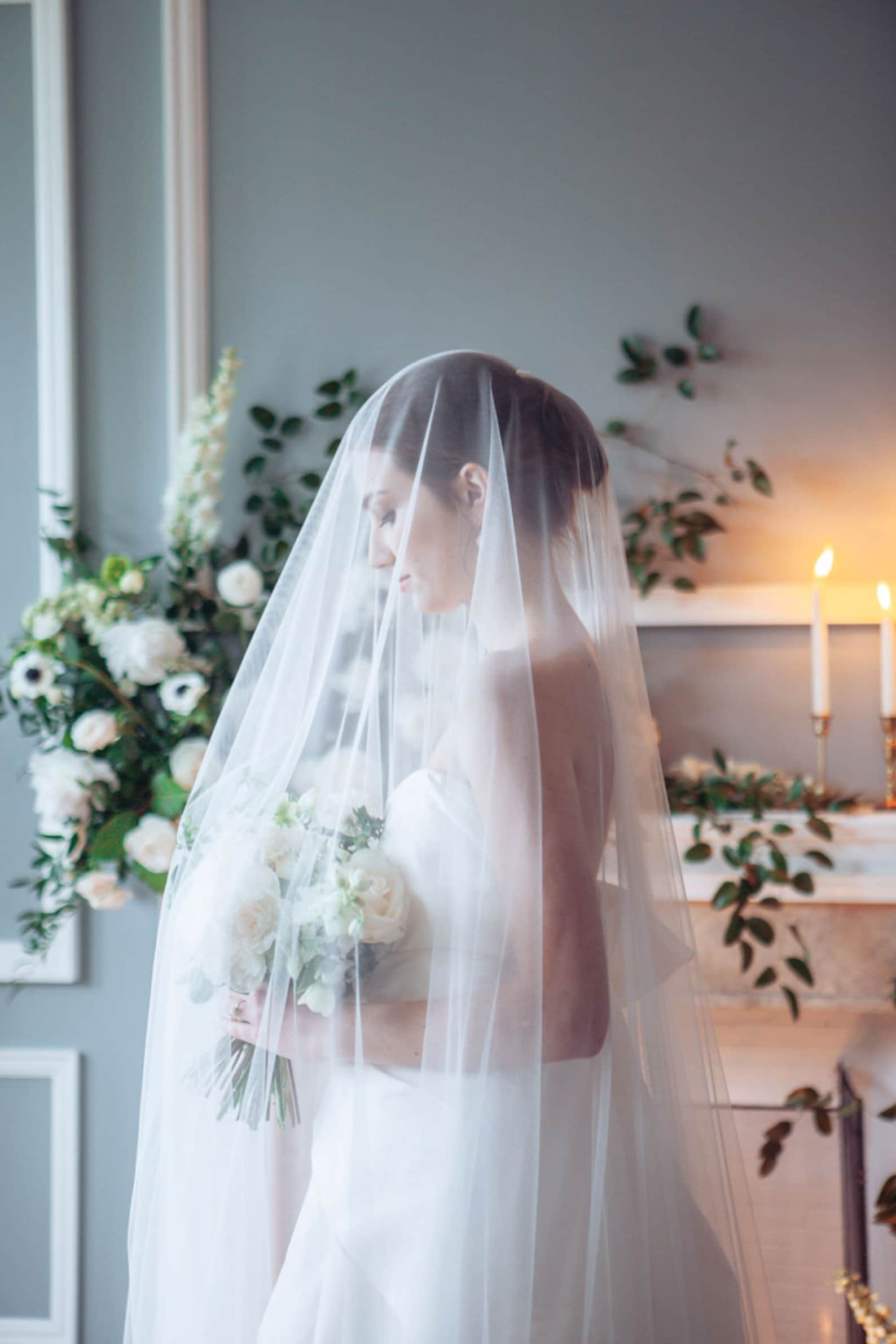 Long Blusher Wedding Veil Bridal Veil With Blusher Cathedral | Etsy UK