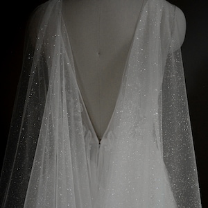 Sparkly Wedding Cape, Sparkling Bridal Cape, Glitter Cape Veil ...