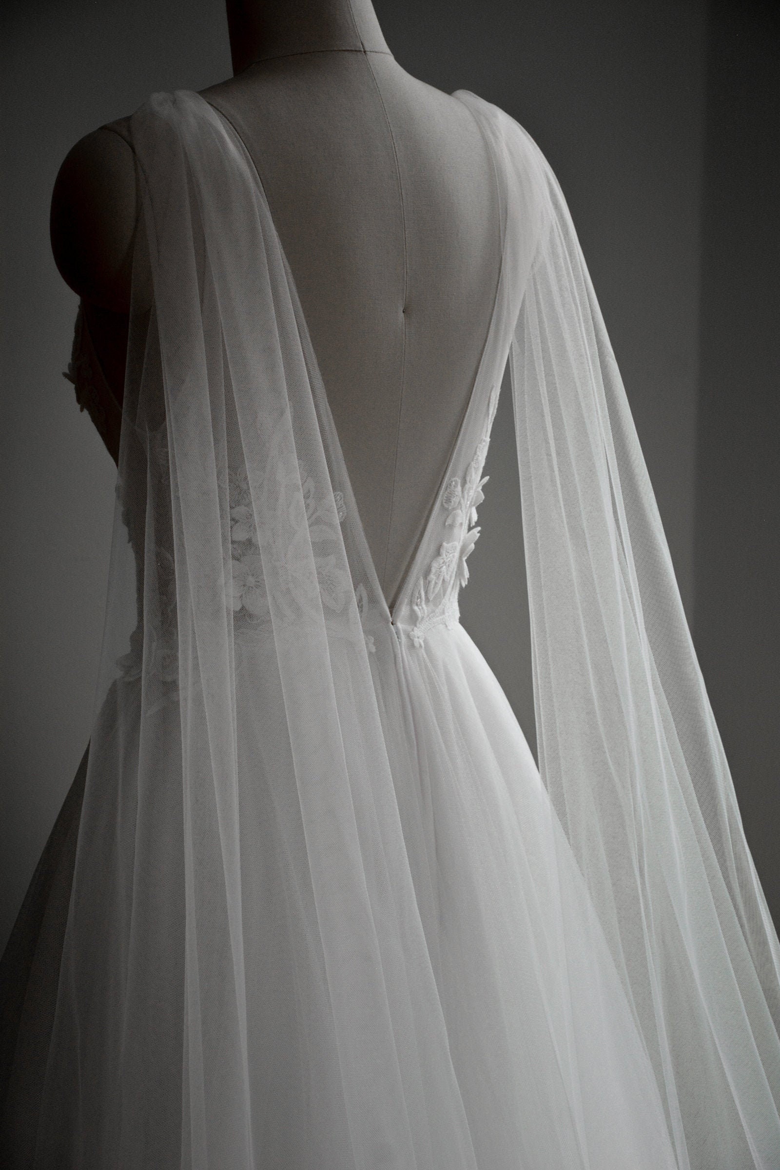Tulle Bridal Wings, Cape Wings, Shoulder Tulle Wings, Wedding Wing Cape ...