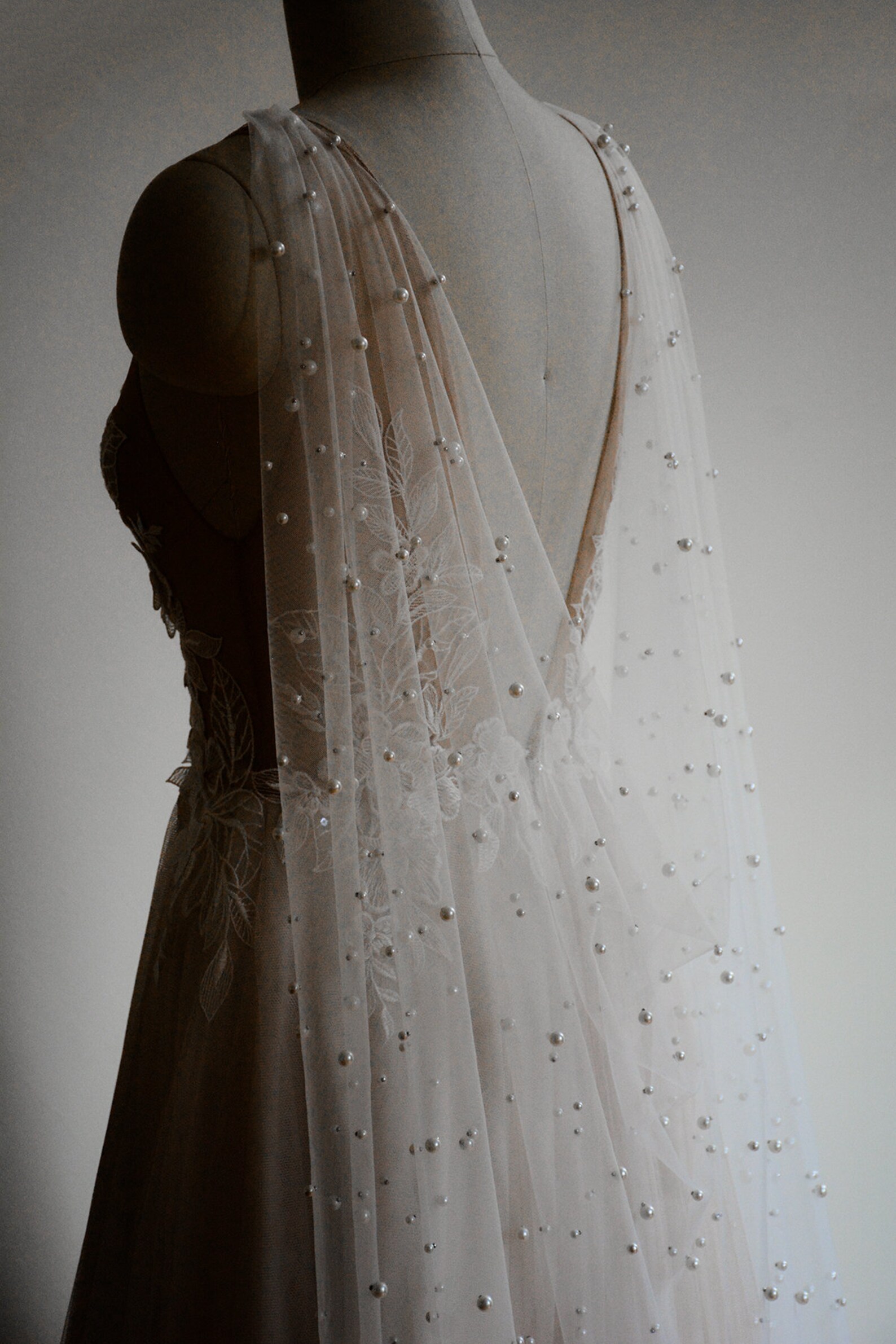Pearl Bridal Cape Pearl Wedding Cape Pearl Cape Veil Pearl - Etsy