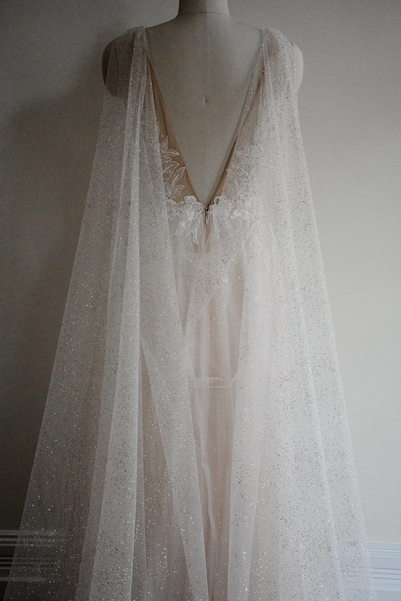 Gold sparkle bridal cape gold wedding cape gold shoulder | Etsy