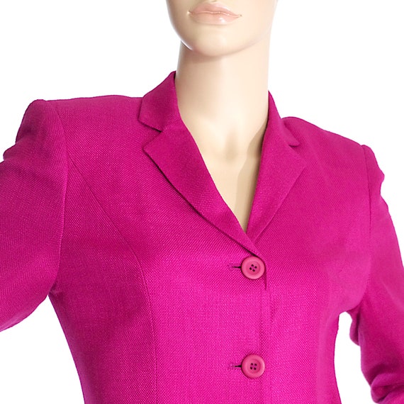 neon hot pink blazer magenta long fitted bright suit … - Gem