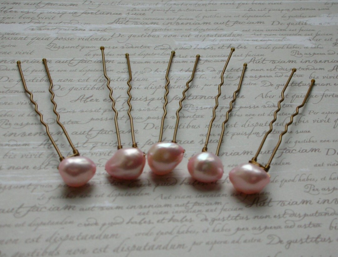 Pearl Hair Pins (set of 5)/wedding Hair Grips/bridal Accessories - Etsy