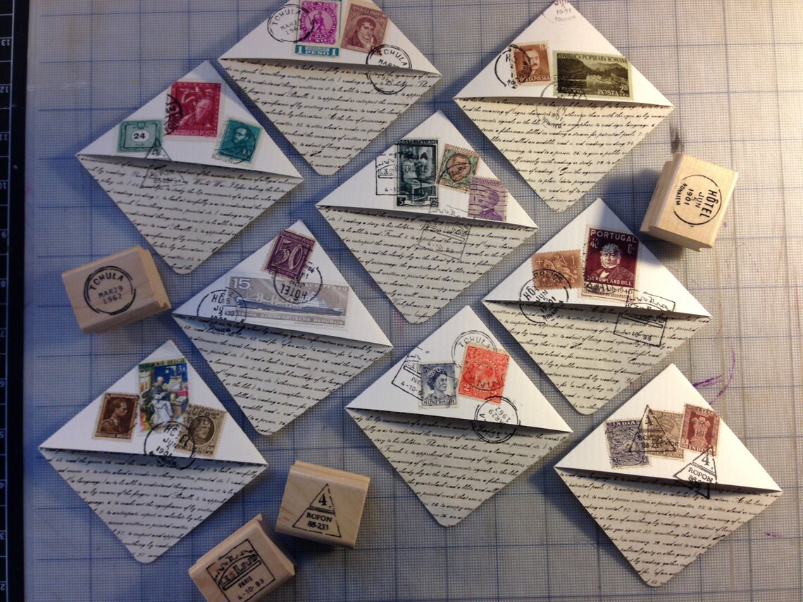 Unique Corner Bookmark, Old-world Style, Travel-themed, With Postage ...