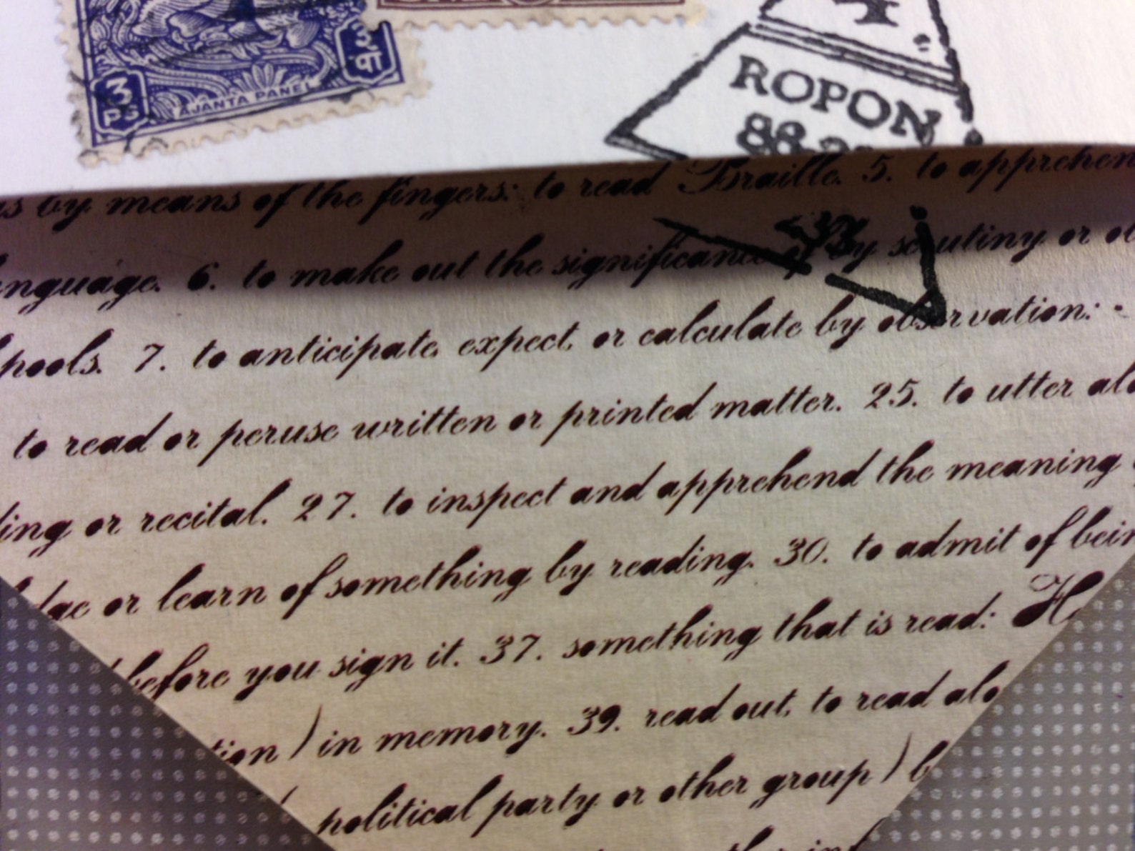 Unique Corner Bookmark, Old-world Style, Travel-themed, With Postage ...