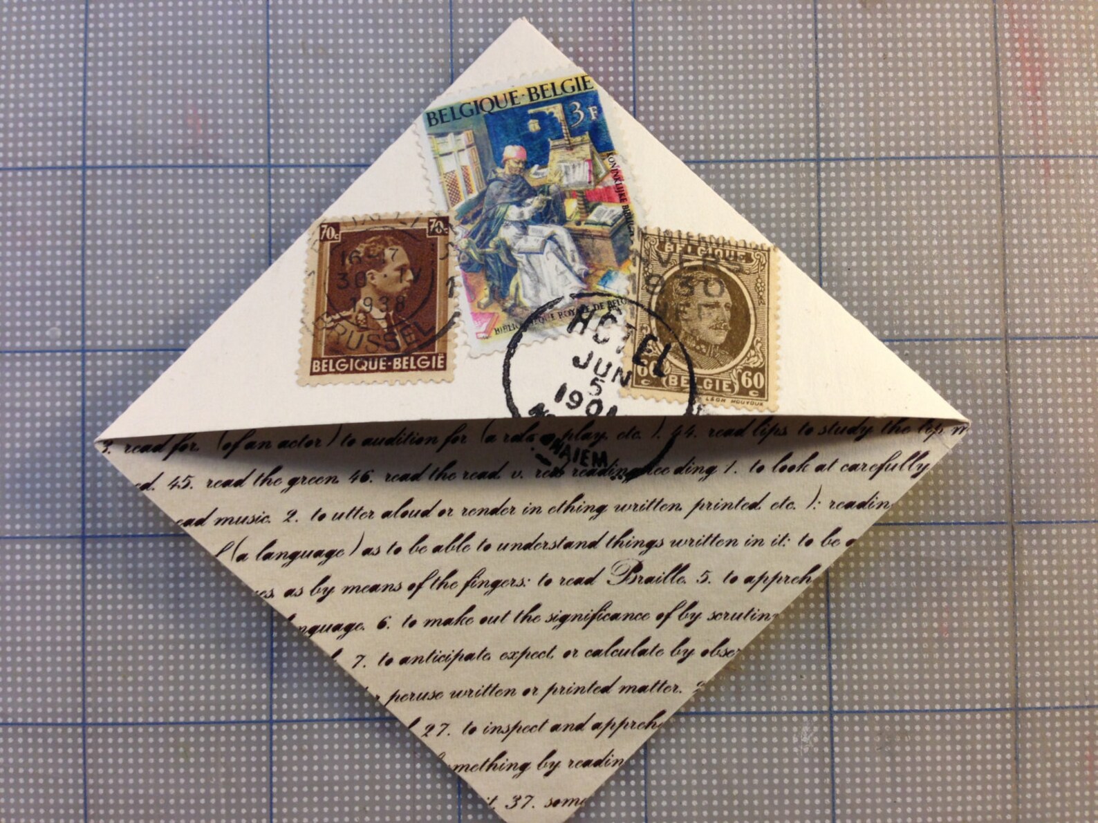 Unique Corner Bookmark, Old-world Style, Travel-themed, With Postage ...