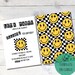 Checkered Smiley Face Birthday Invitation, 90's Smiley Face Invitation ...
