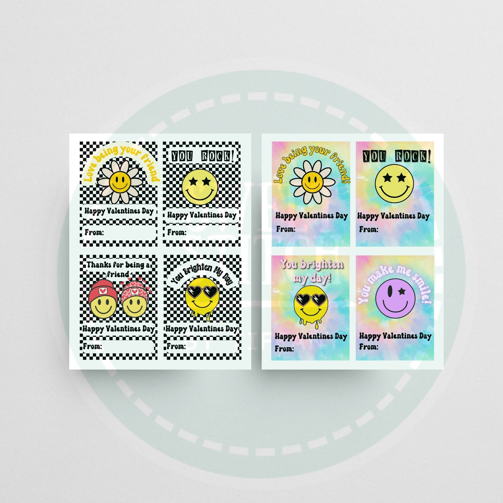 Printable Smiley Face Valentines Day Cards Kids Valentines Day Cards ...