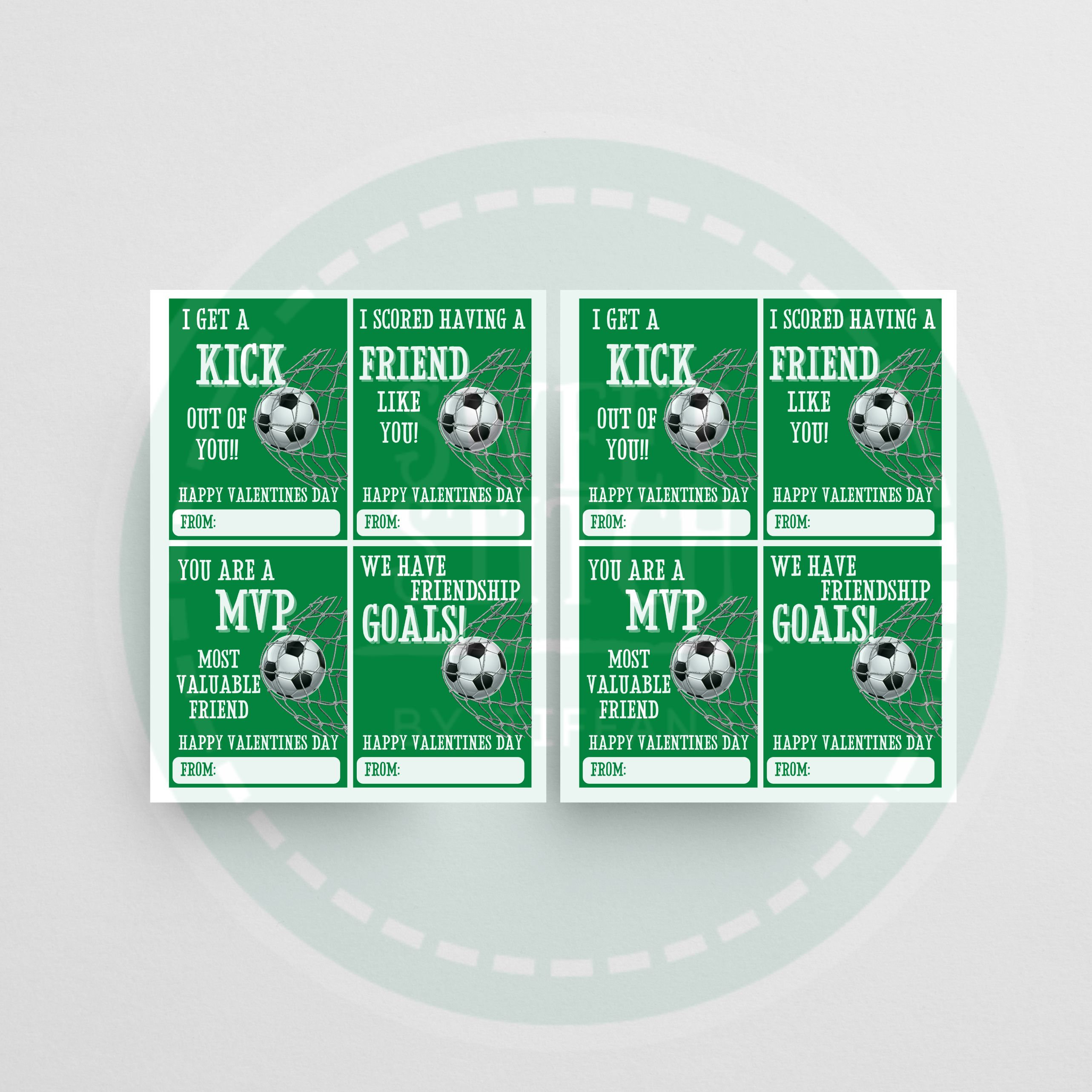 Printable Soccer Valentines Day Cards - Sports Valentines Day Cards ...