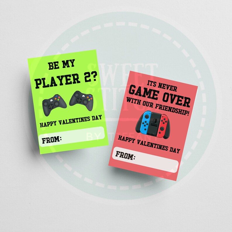 Video Game Valentines Day Cards- Printable Video Game Classroom ...