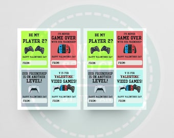 Gaming Valentines Printable, Video Game Valentines, Fun Gamer Valentine ...