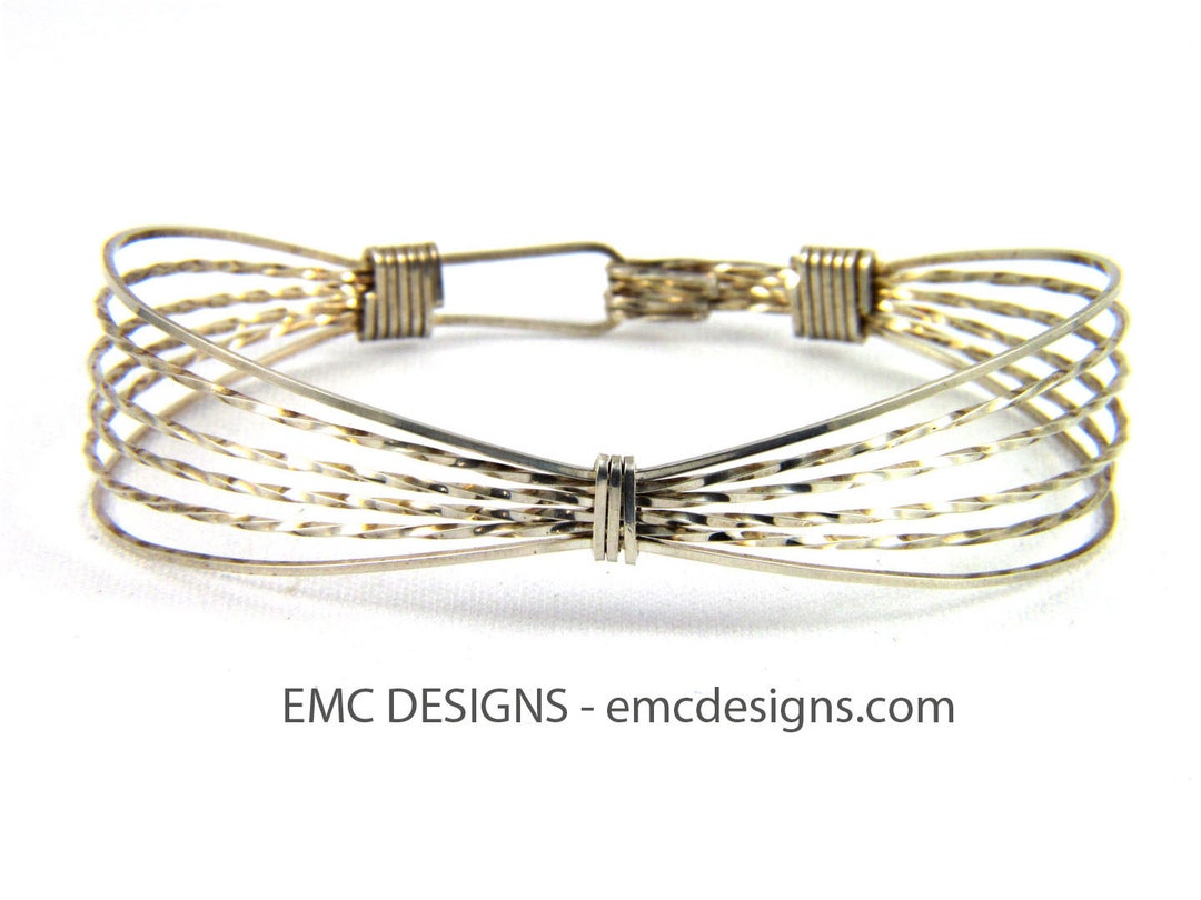 Classic Double Wide Bracelet in Sterling Silver - Etsy