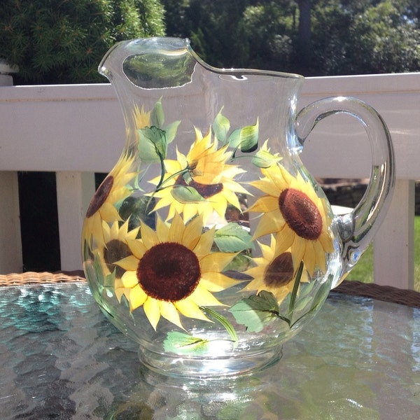 Sunflower Pitcher - Etsy