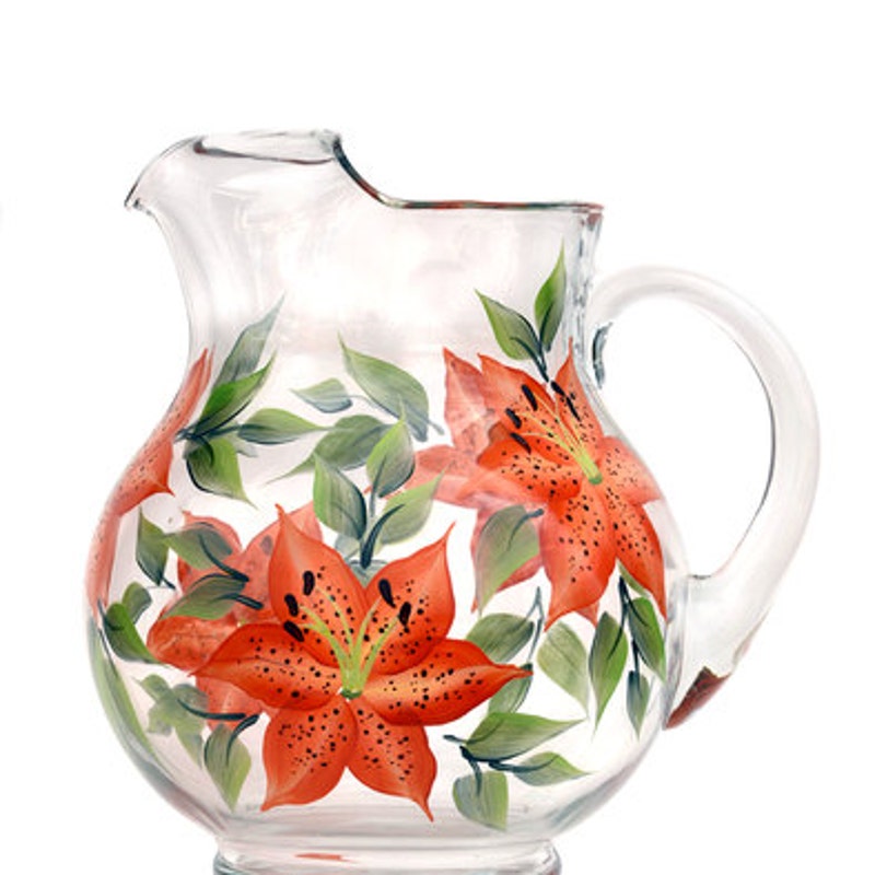 Hand Painted Pitcher - Etsy
