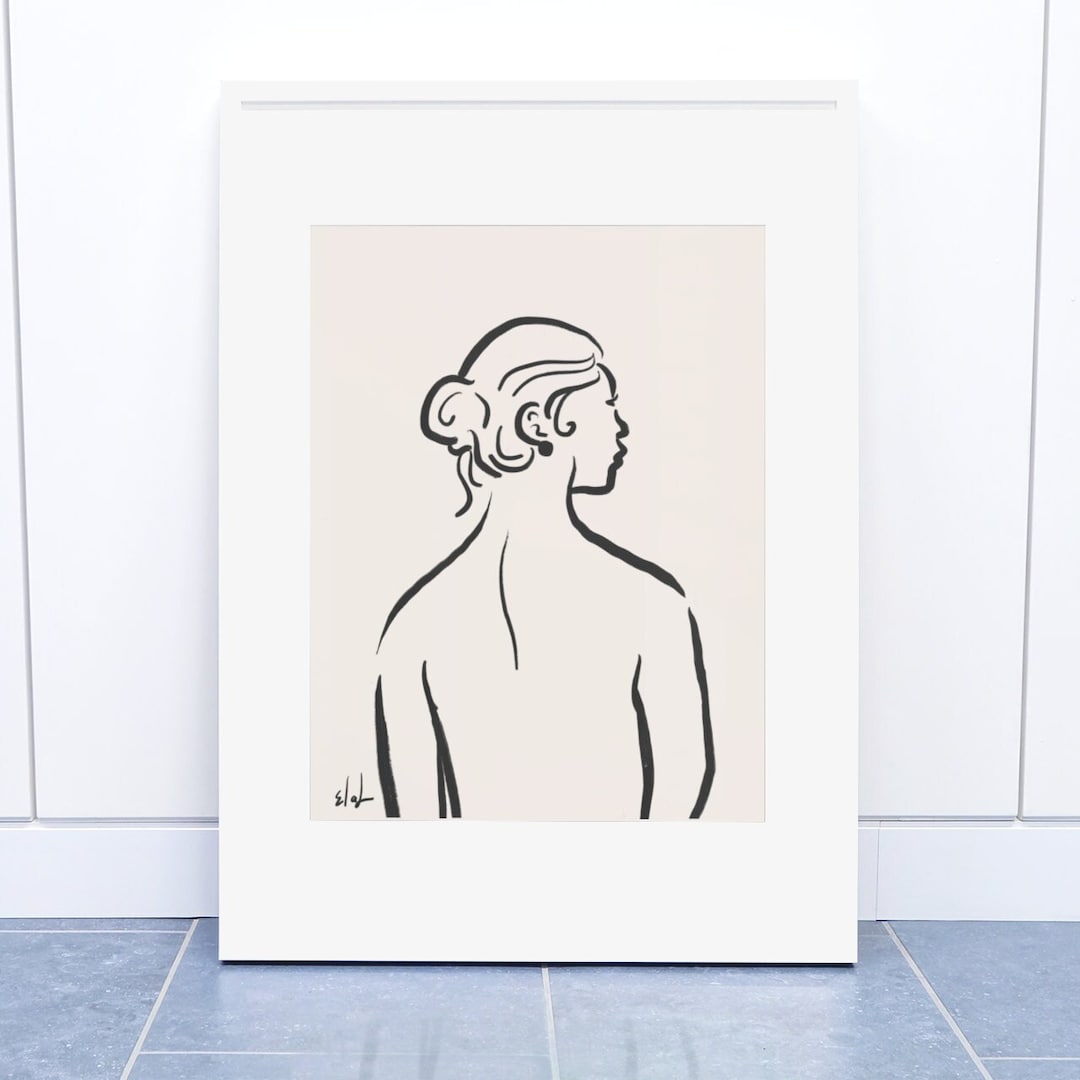 Lady Line Art Print, Minimalist Female Portrait (digital Download) - Etsy