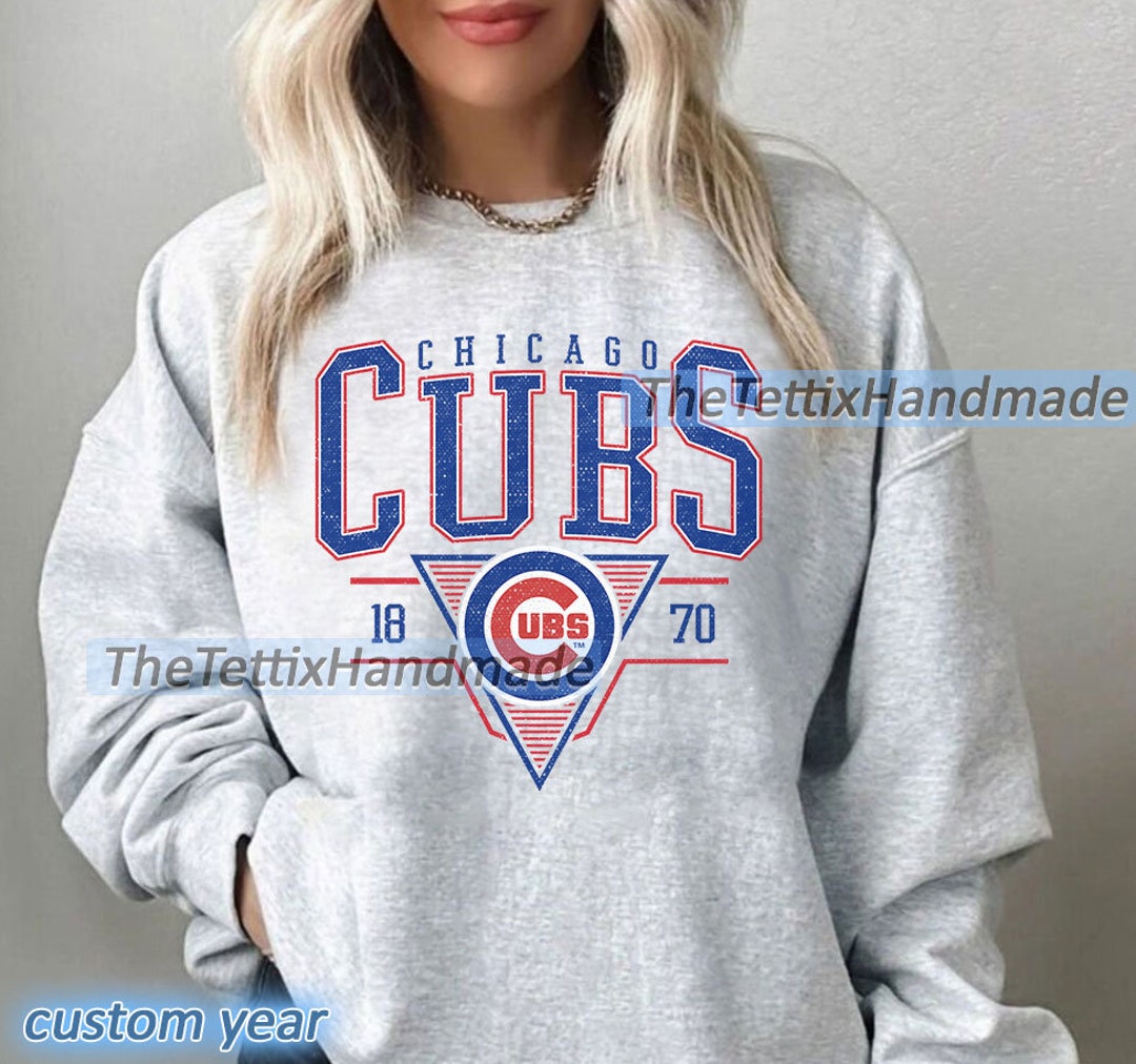 Vintage Chicago Cubs Sweatshirt Chicago Baseball Shirt Chicago EST 1870 ...