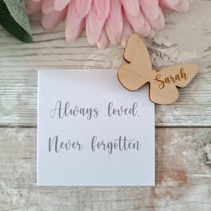 Funeral Memorial Favours / Butterfly Funeral Tokens / Personalised ...