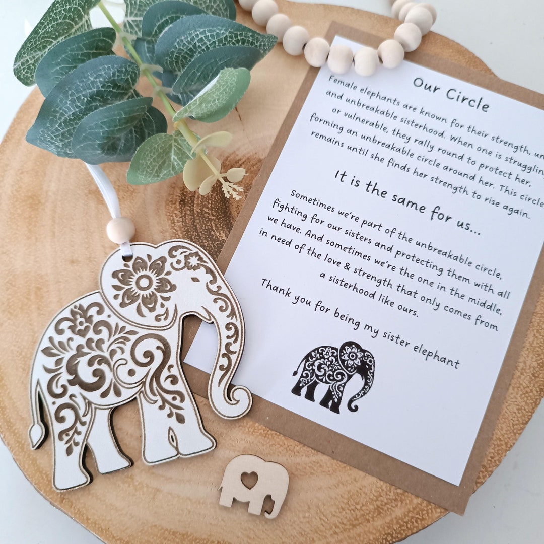 Sisterhood Elephant Gift | Friendship Gift | Female Elephants ...