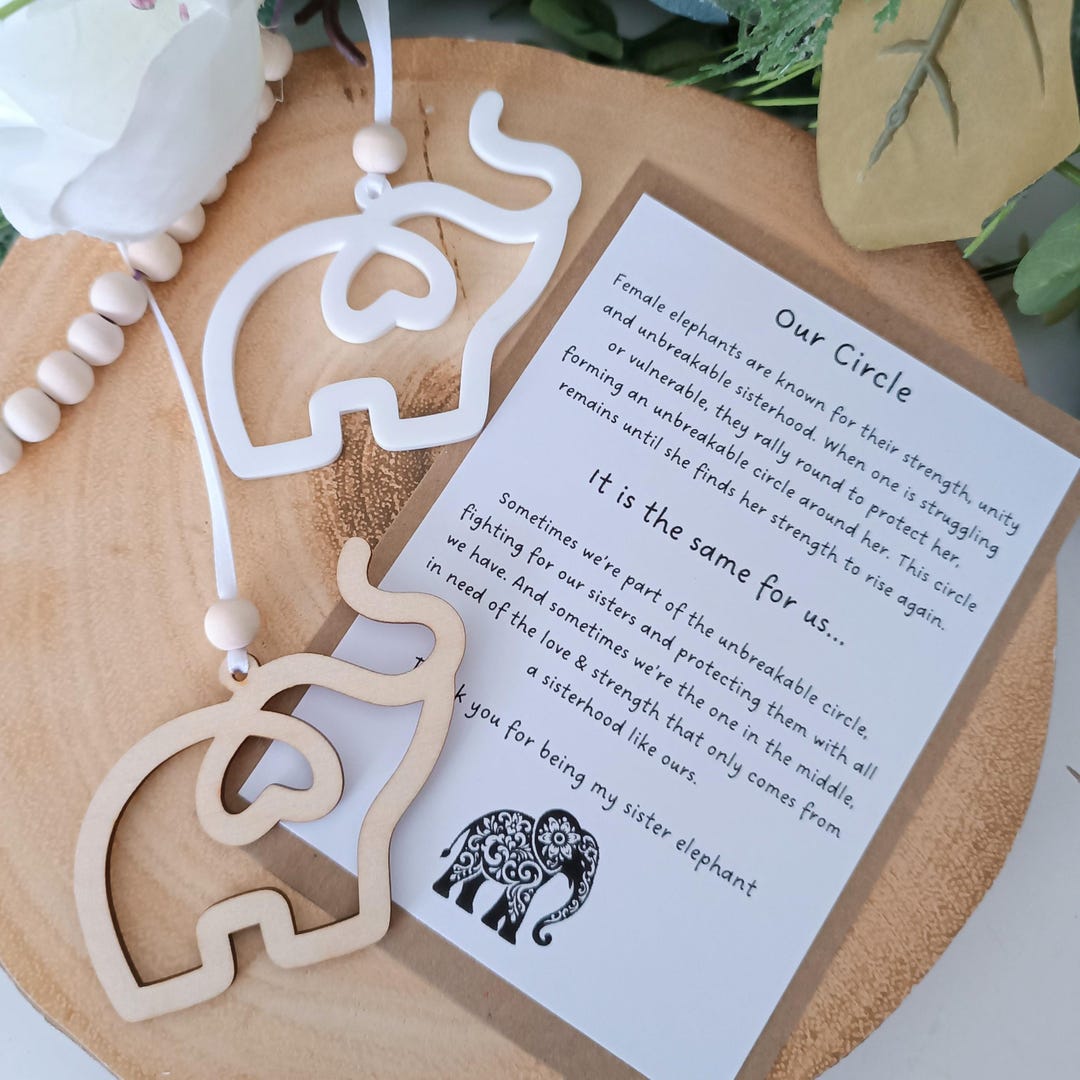 Sisterhood Elephant Gift | Friendship Gift | Female Elephants ...