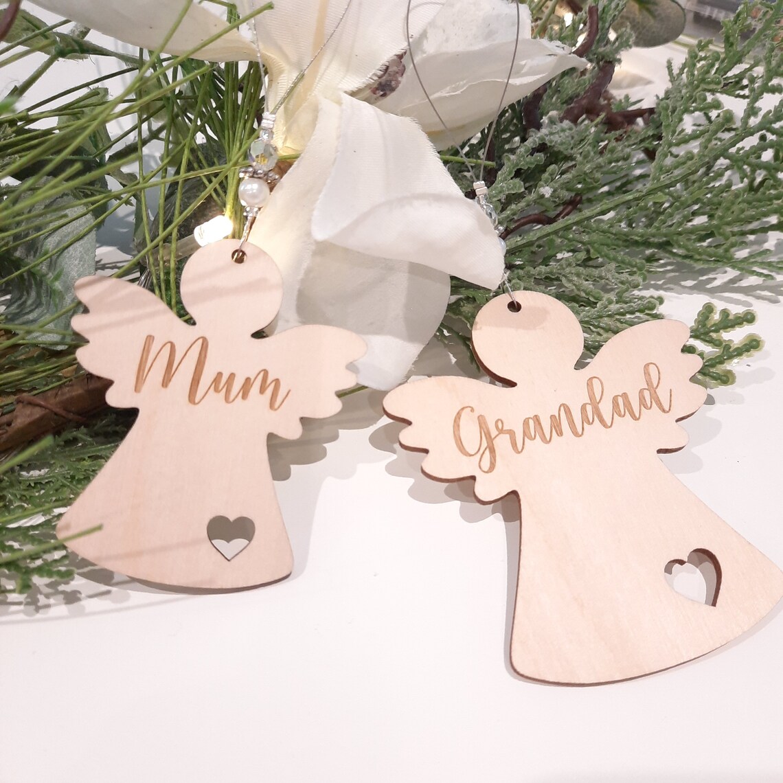 Angel Christmas Tree Ornament | Personalised Tree Decoration ...