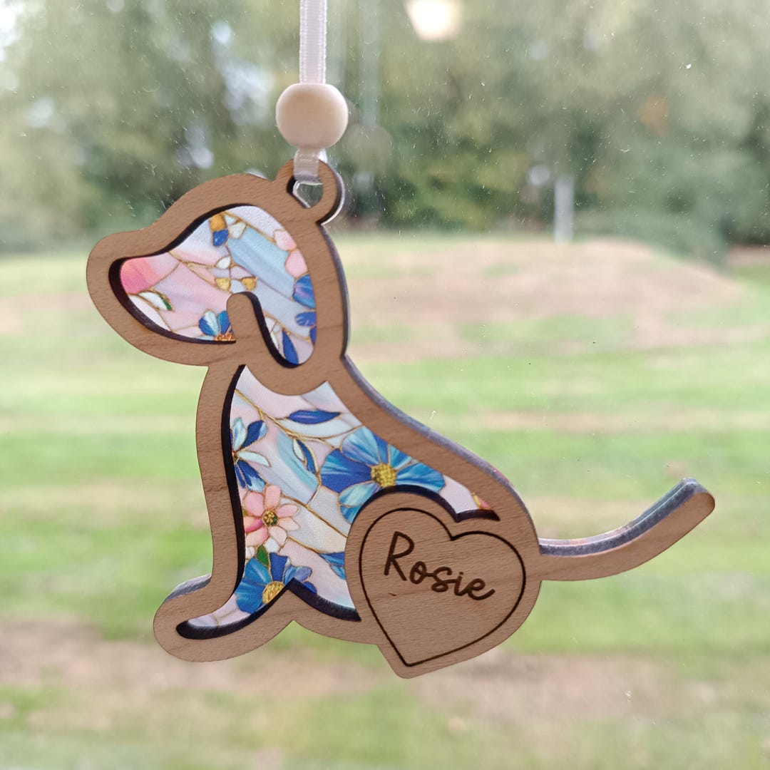 Christmas Tree Dog Suncatcher | Dog Bauble | Dog Christmas Tree | Pet ...