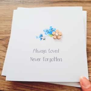 Always Loved Never Forgotten Card - Bereavement Card / Funeral ...