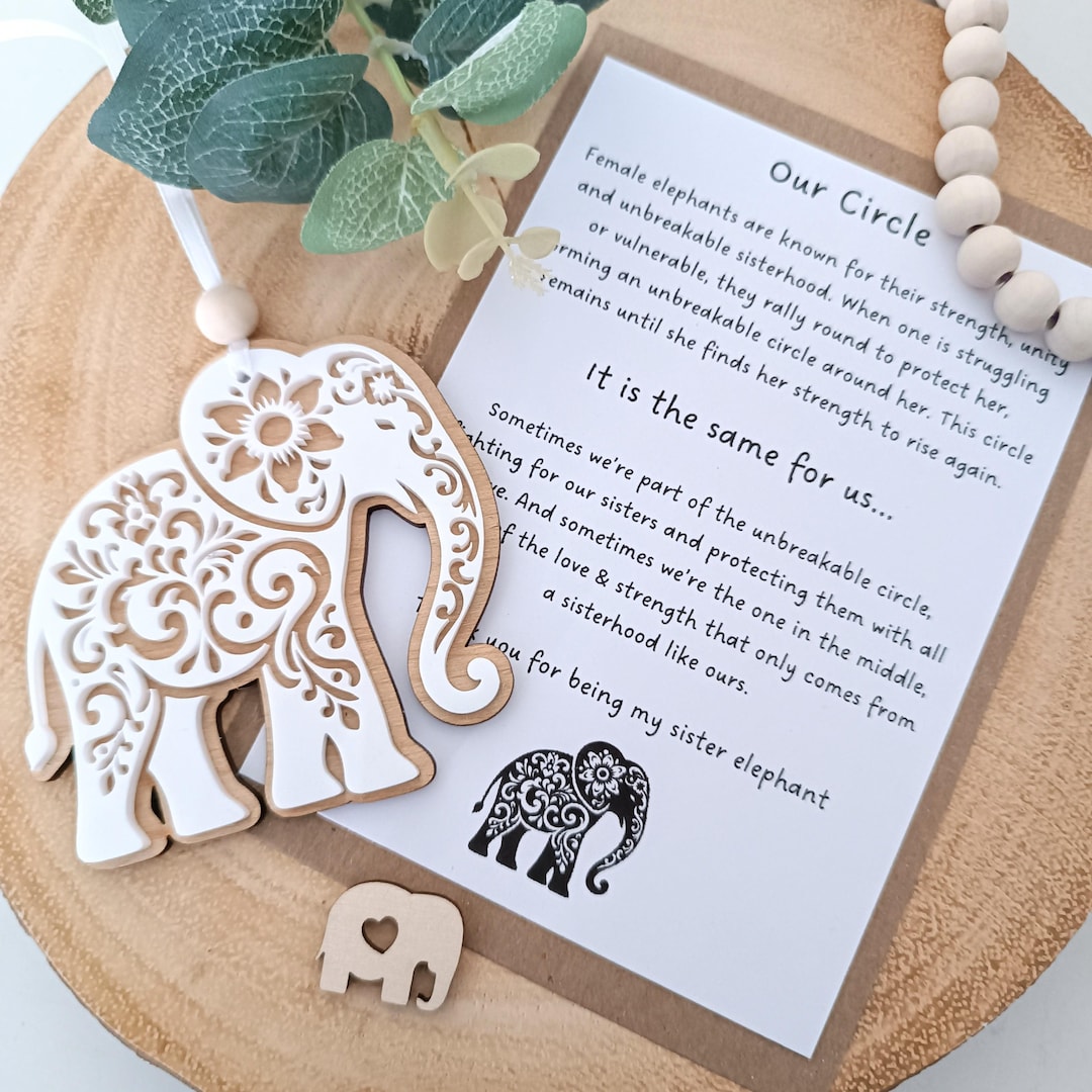 Sisterhood Elephant | Friendship Gift | Female Elephant Ornament ...