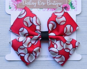 Baseball hair bows | Etsy