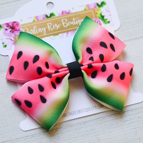 Watermelon Hair Bow - Etsy