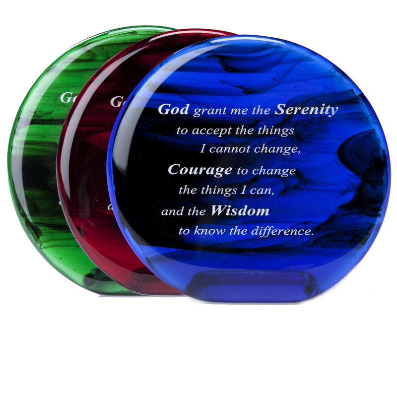 Serenity Prayer Plate One of a Kind Fused Glass Individually - Etsy