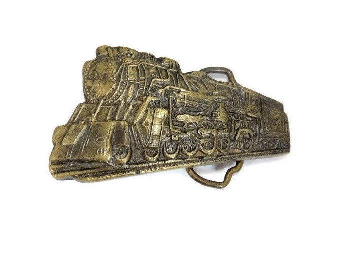 Vintage Brass Train Belt Buckle, Big Locomotive Train Belt Buckle ...